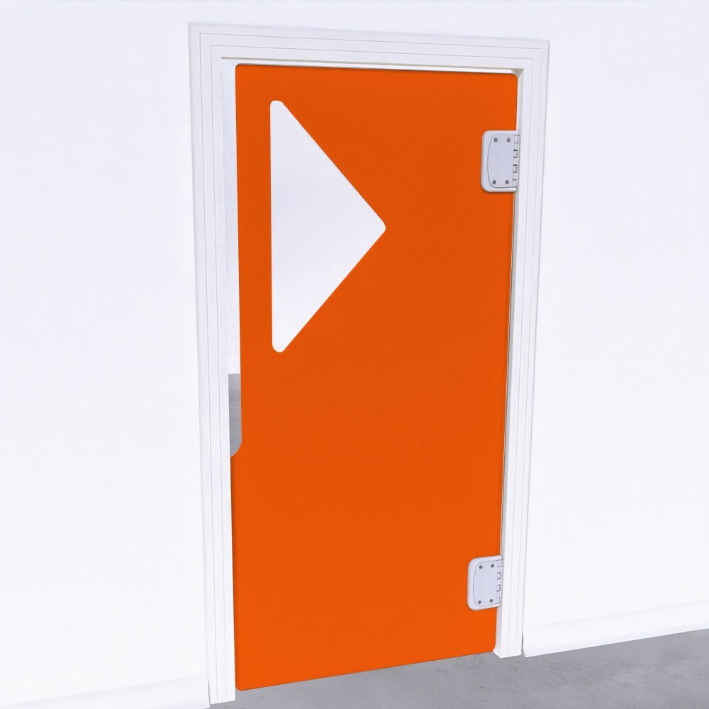 Porte Va et Vient Polyéthylène Anti Choc Orange - Oculus triangle